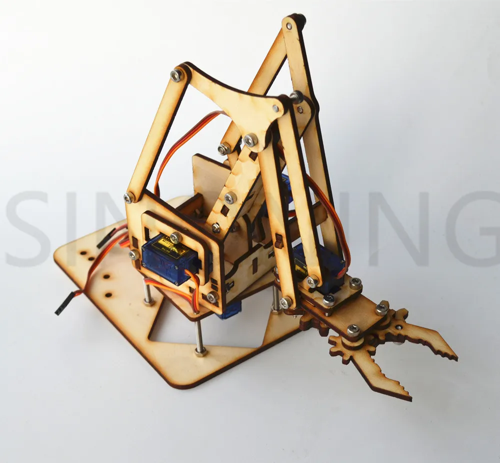 Brazo robótico de madera 4 dof sg90, Servo para arduino raspberry pie ...