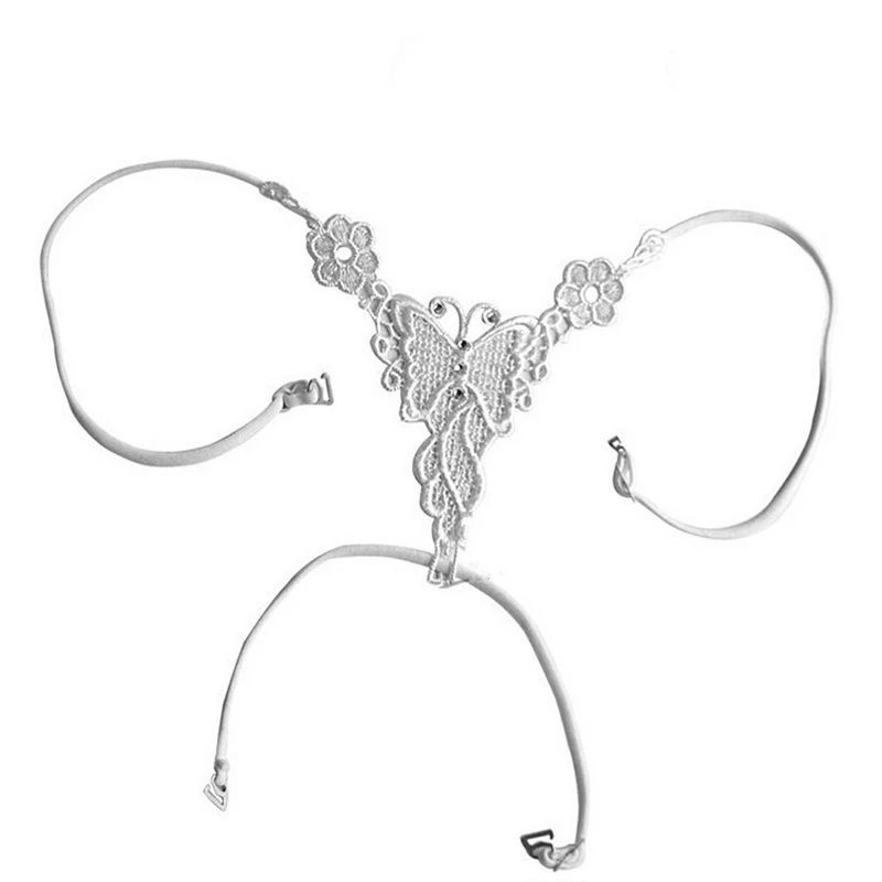 Solid Color Lace Anti-slip Cross Crossover Shoulder Straps Bowknot Sexy ...