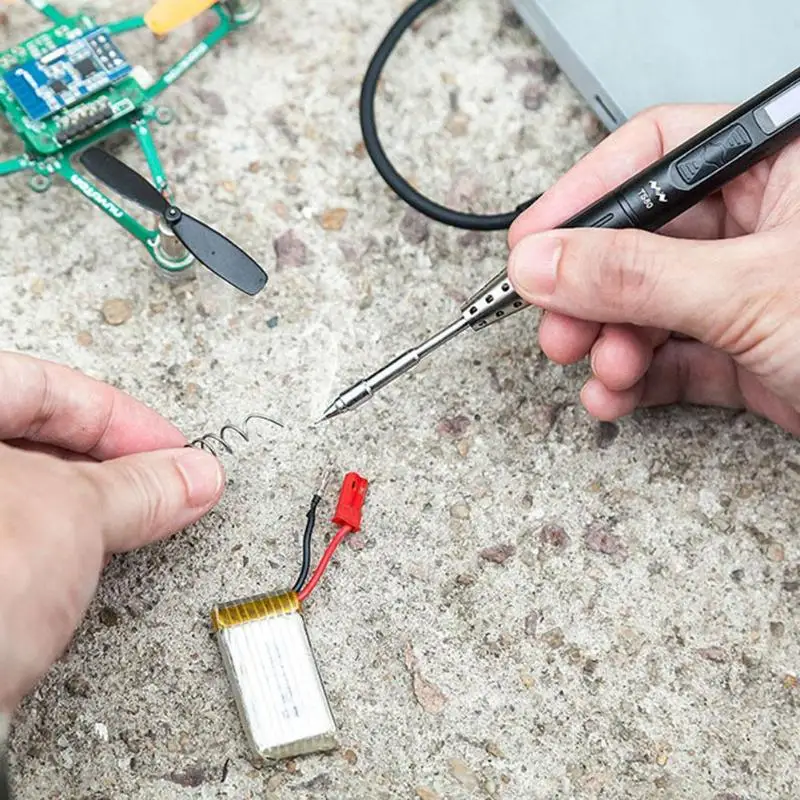 TS80 Mini Portable Electric Soldering Iron Adjustable Temperature ...