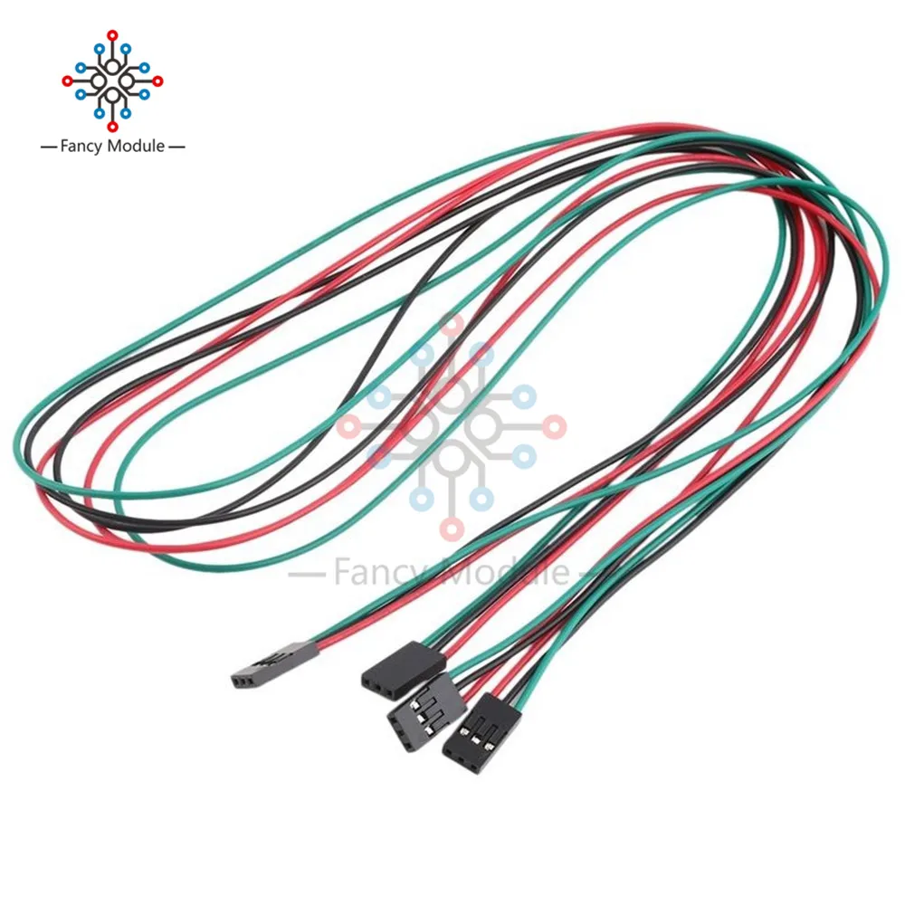 5 pces 70cm 3pin cabo conjunto fio jumper fêmea fêmea para arduino ...