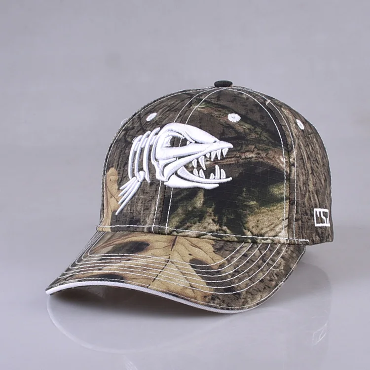 fish pattern outdoor fishing cap baseball cap breathable cotton fishing ...
