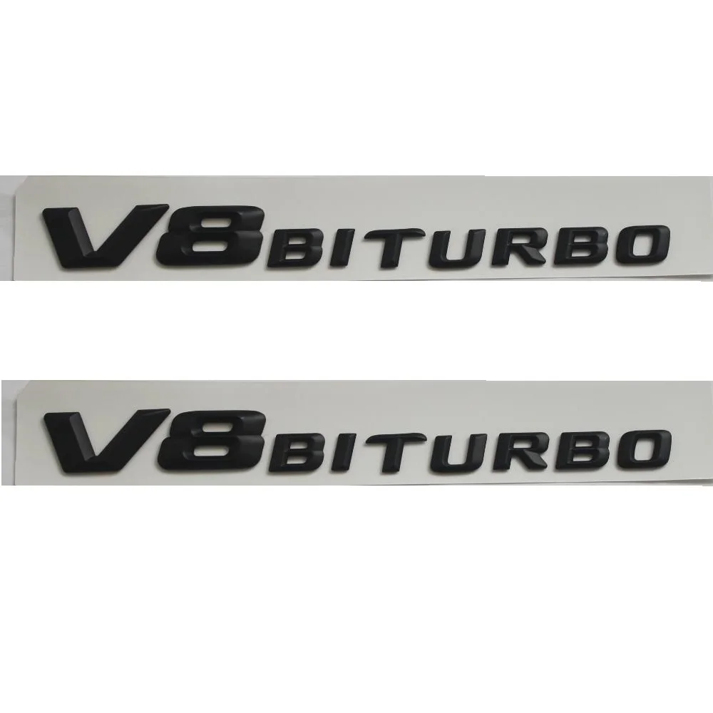 Matt Schwarz 3D "V8 BITURBO" Auto Fender Buchstaben Wort Abzeichen ...