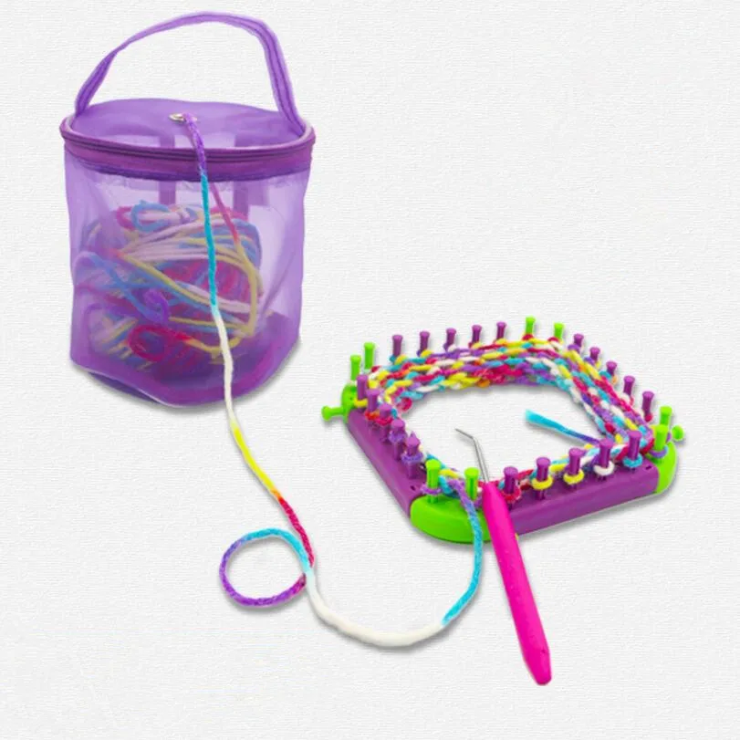 Yarn Case Yarn Storage Baskets Knitting Yarn Round Plastic Bags Hand ...