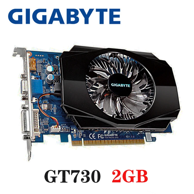 GIGABYTE 비디오 카드 nVIDIA VGA 카드 용 GT730 2GB 2G 128Bit GDDR3 그래픽 카드 ...