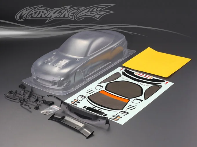 1set RX7 1/10 1:10 RC PC body shell 195 width Transparent clean no ...