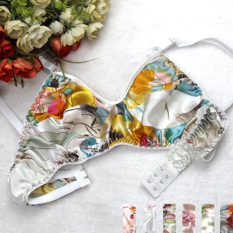 100% real Silk Bra, Double Silk Thin bra, Non Steel Ring Bra ...