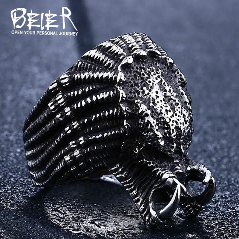 BEIER 316L stainless steel Movie Alien predator ring men punk ring New ...