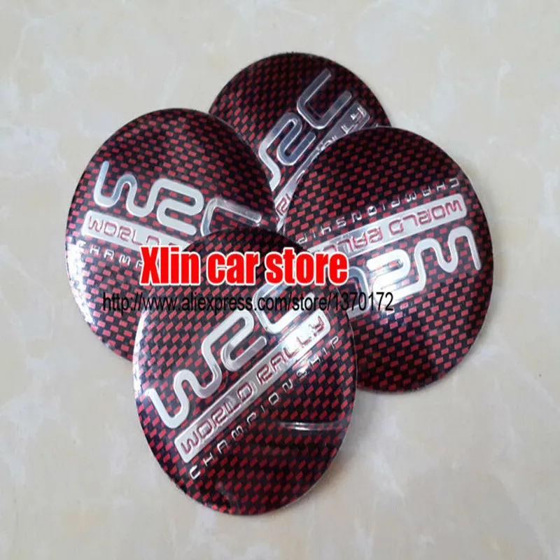 20pcs/lot 56.5mm Red Grid Silver WRC Car logo emblem Wheel Center Hub ...