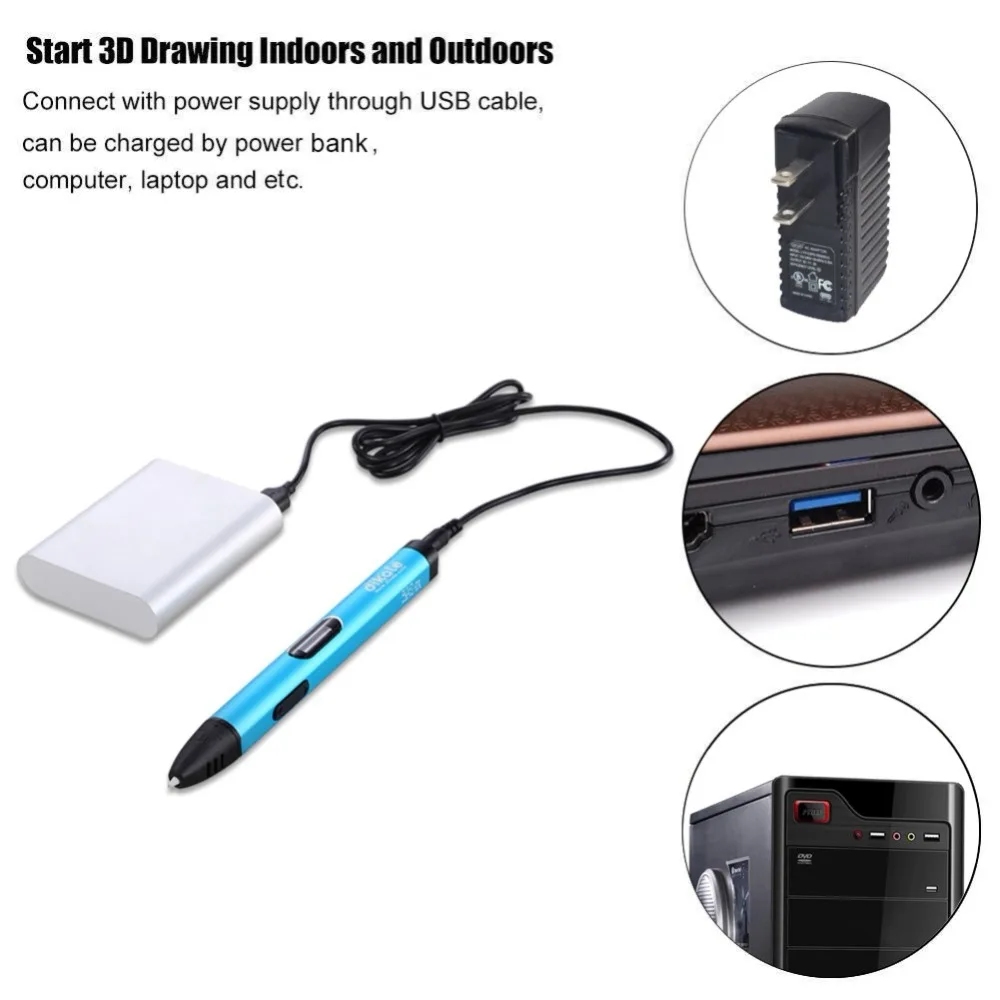 dikale 1.75mm ABSPLA DIY Smart 3D Pen 3D Printer Pen Drawing Pen Nice ...