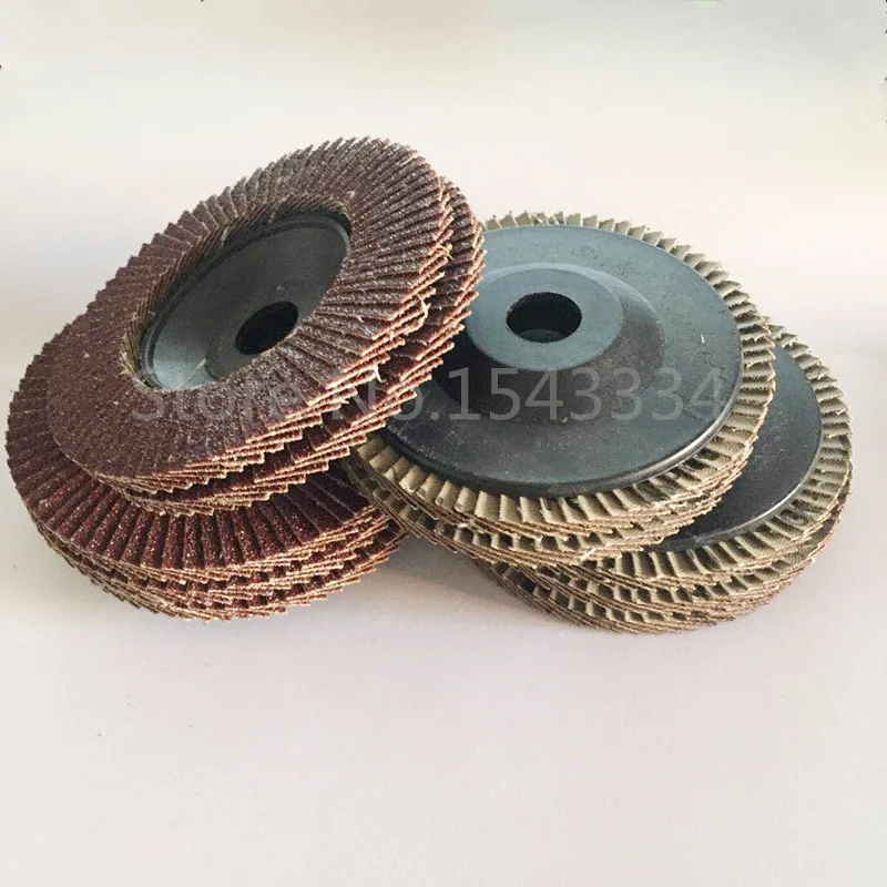 NEW 10PC 100mm Grit80/120/180/240/320 Flap Sanding Grinding Discs Emery ...