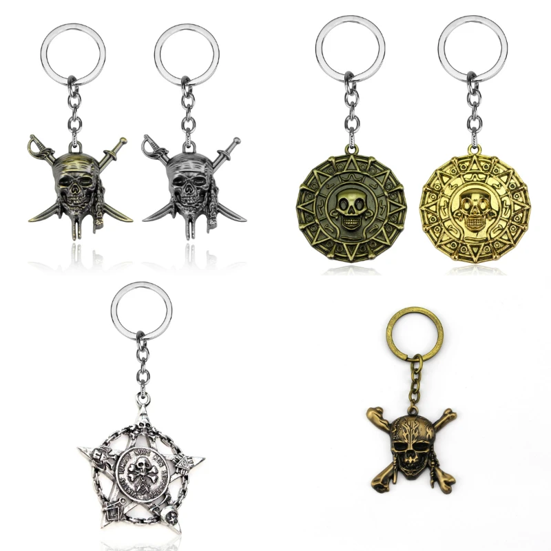Pirates of the Caribbean Keychain Pirates of the Caribbean Skull Aztec ...