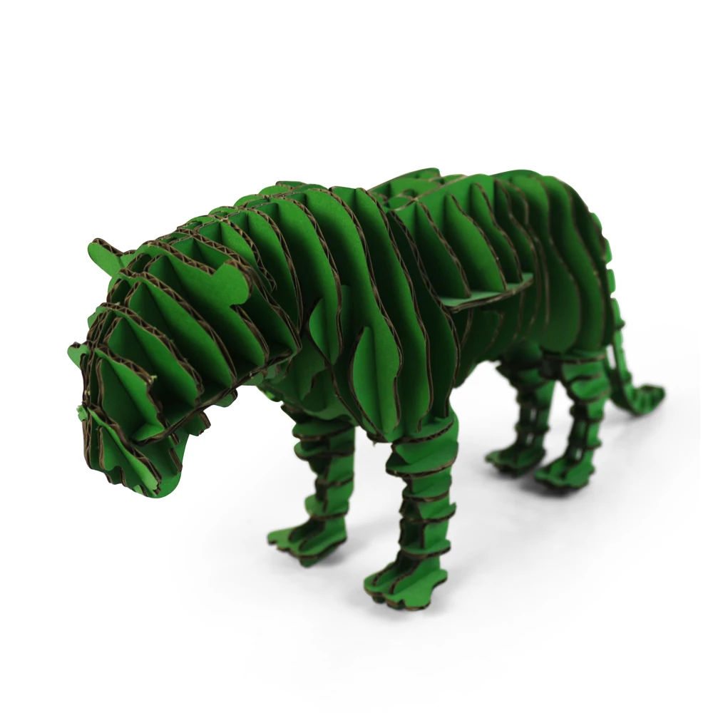 Tiger Fun 3D Puzzle DIY Corrugated Paper Model Kits Toy Children ...
