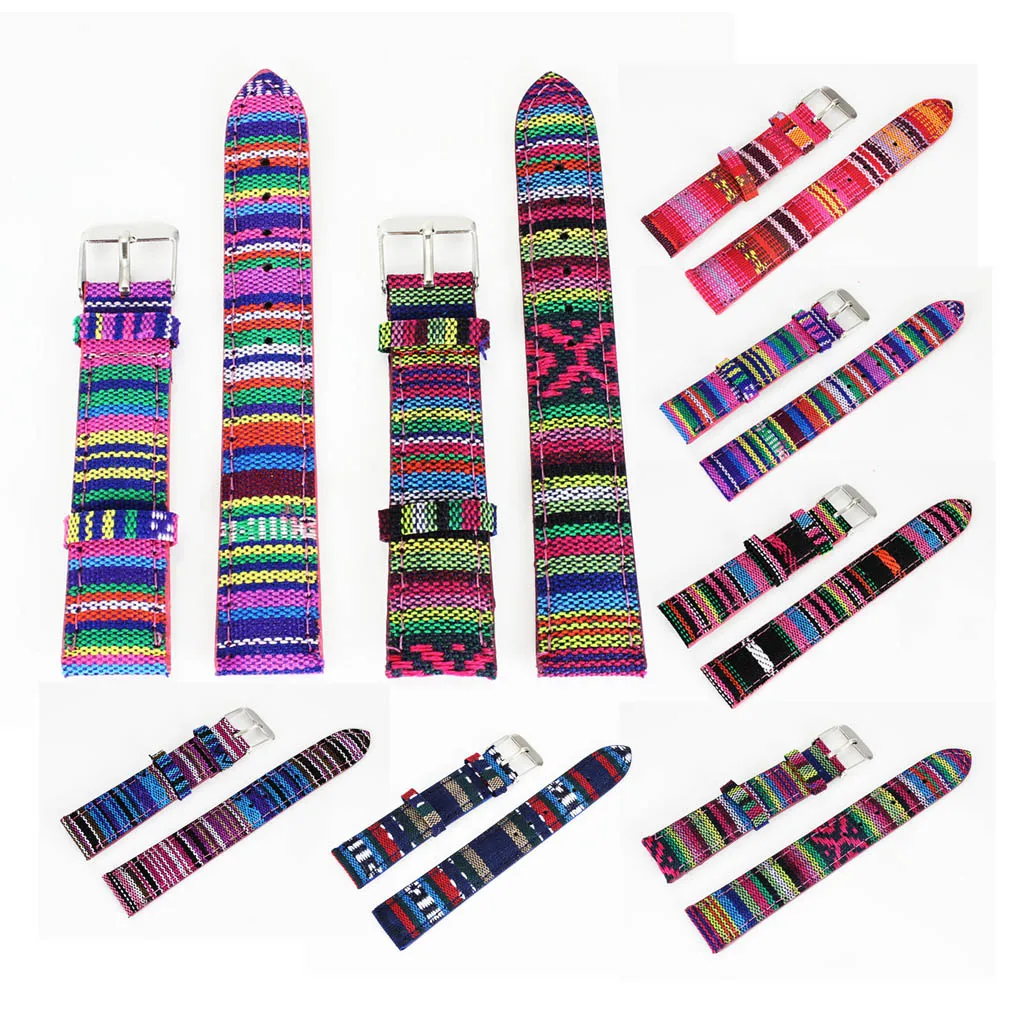 18 Mm Length 7 Kinds Color Denim Fabric Canvas Cloth Men Women Wrist ...