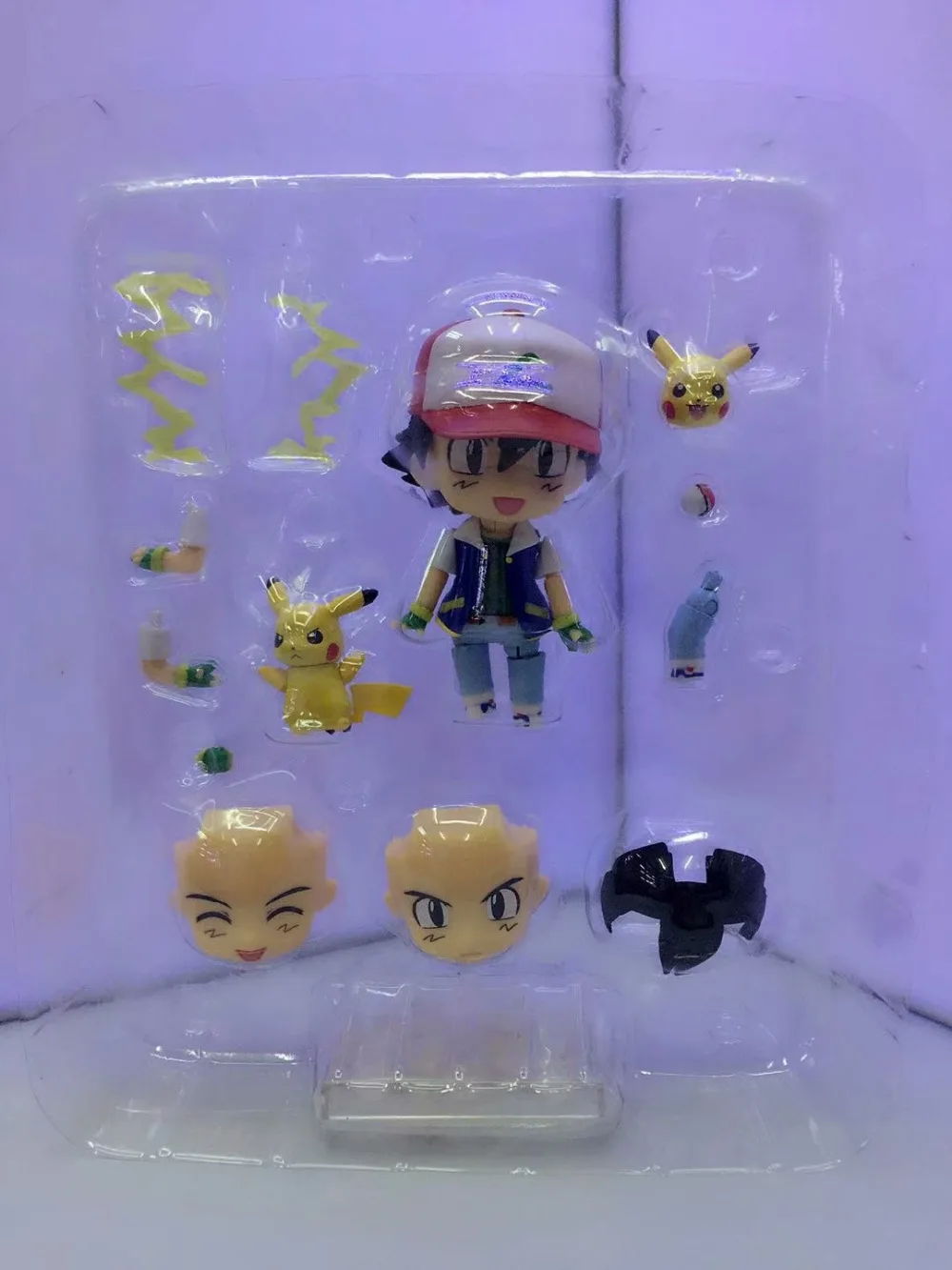 Huong Anime Figure 10CM Nendoroid Q Version Pikachu Ash Ketchum #800 ...