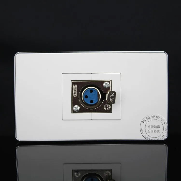 120*70mm Wall Face Plate Microphone XLR Jack Outlet Socket Assorted ...