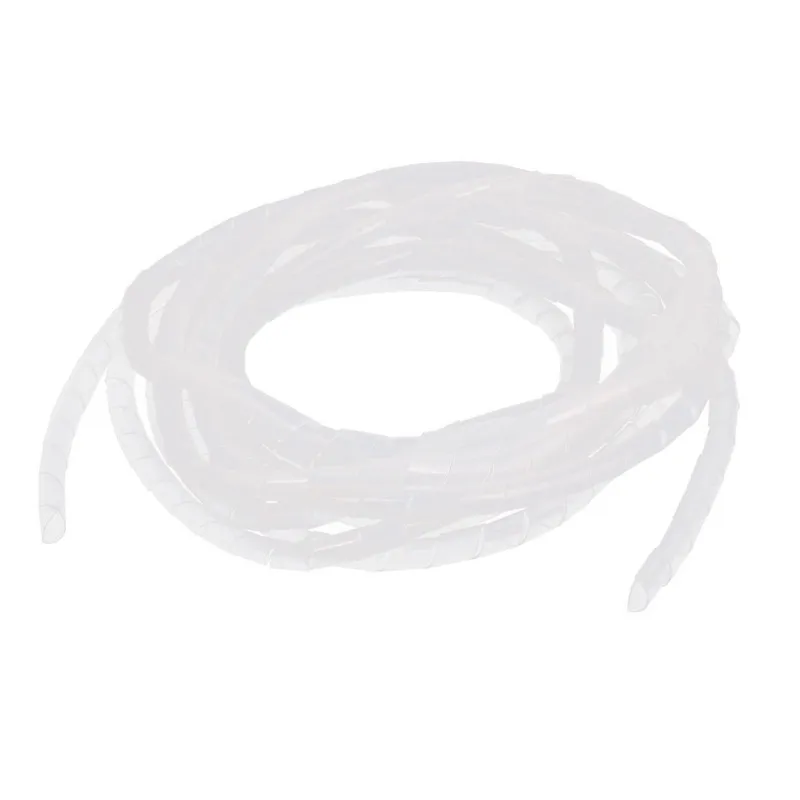 Spiral Wrapping Band Cable Wire Wrap Manager 12mm Dia 5.5m Clear White ...