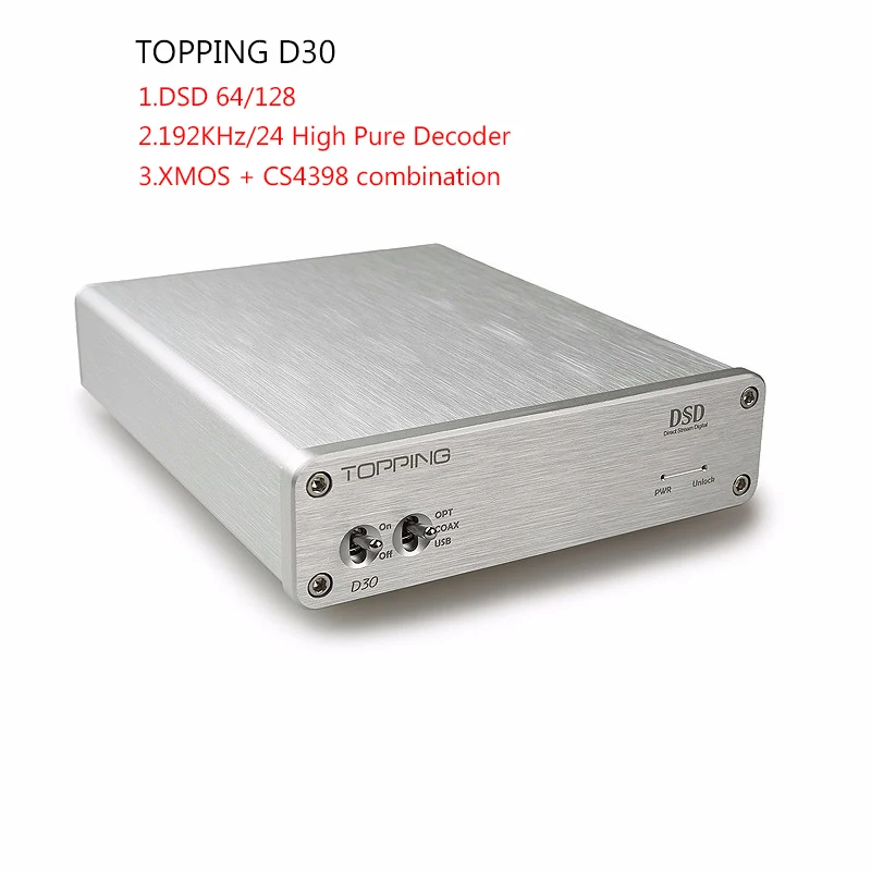 DAC TOPPING D30 100% Original DSD 64/128 Audio 192KHz/24 High Pure ...