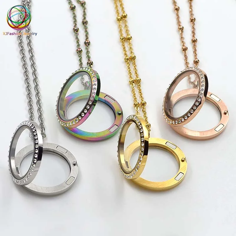 Stainless steel Living Memory Floating Locket Pendant Necklace Charm ... Stainless steel Living Memory Floating Locket Pendant Necklace Charm ...