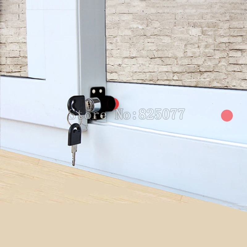 Free Shipping 5 Pieces/lot Black Color Sliding Window Lock With Key ...