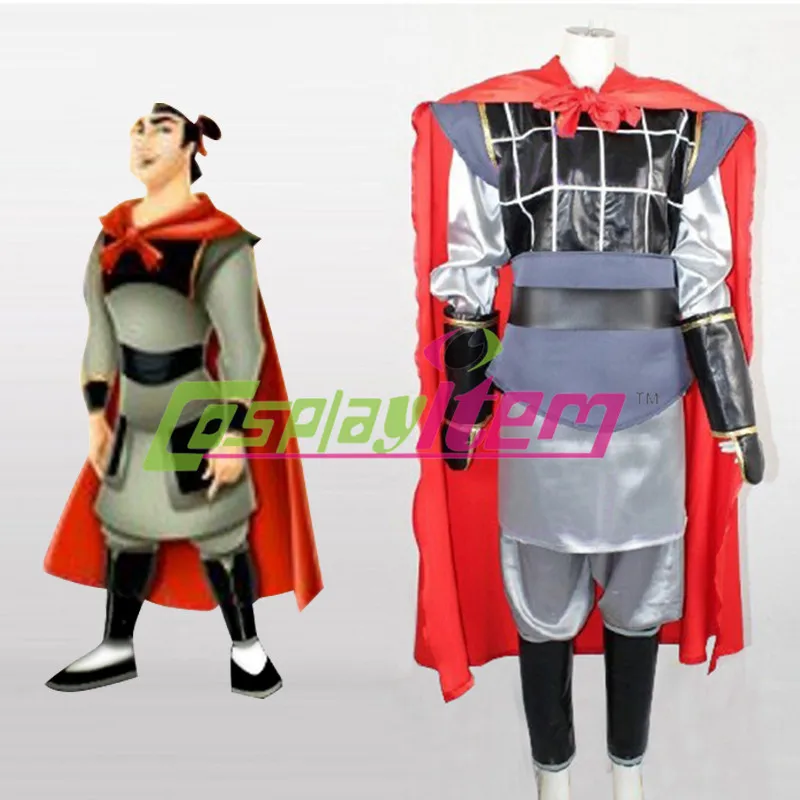 Customized movie Mulan Li Shang Costume Li Shang Cosplay Outfit costume ...