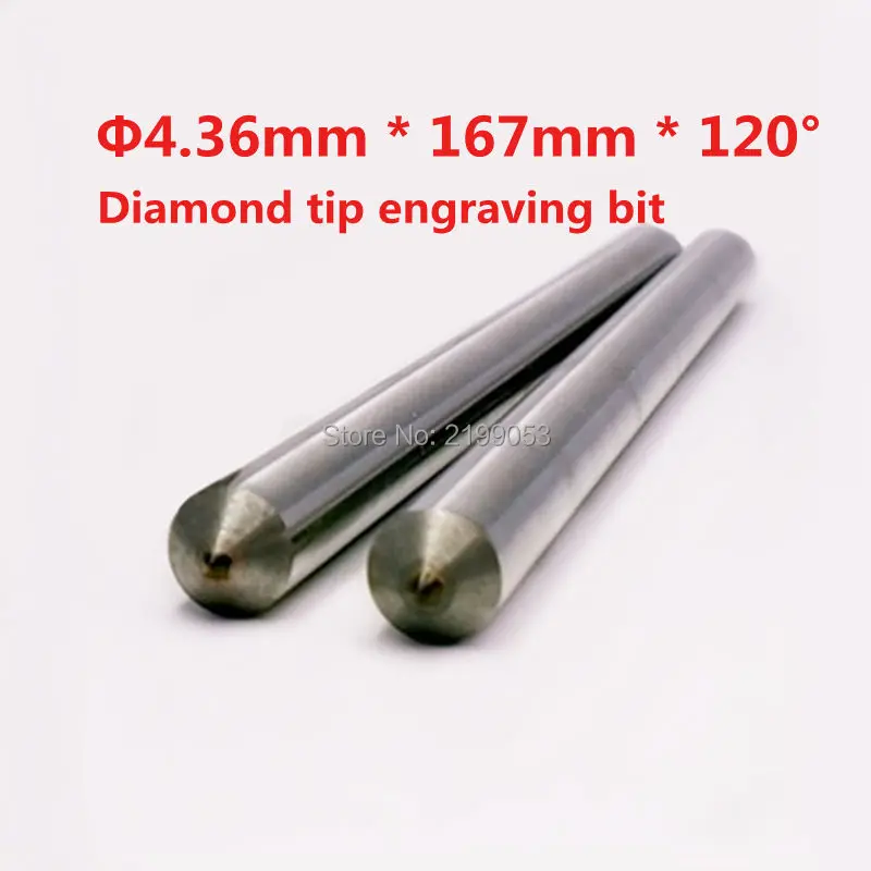 4.36mm * 167mm length * 120 degree Diamond drag engraving bit metal ...