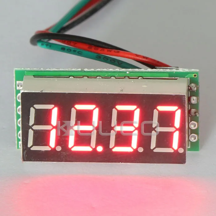 Ultra Small Voltage Meter DC 0 ~30V Red Led Digital Voltmeter DC 12V ...