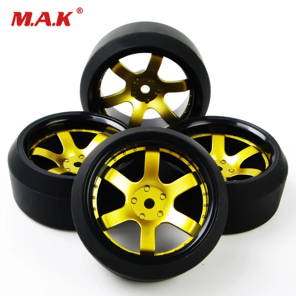 4 stücke Set RC Drift Reifen Gold Felge Für HSP HPI 1:10 On Road Auto ...
