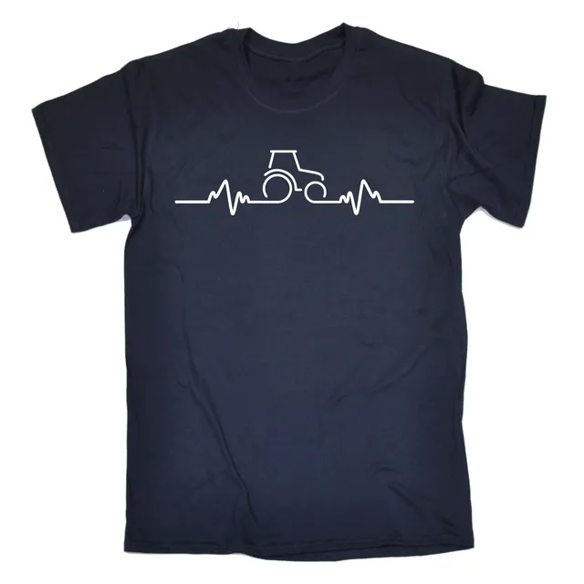 Tractor Heart Beat Pulse T Shirt Farm Farmer Farming Joke Funny T