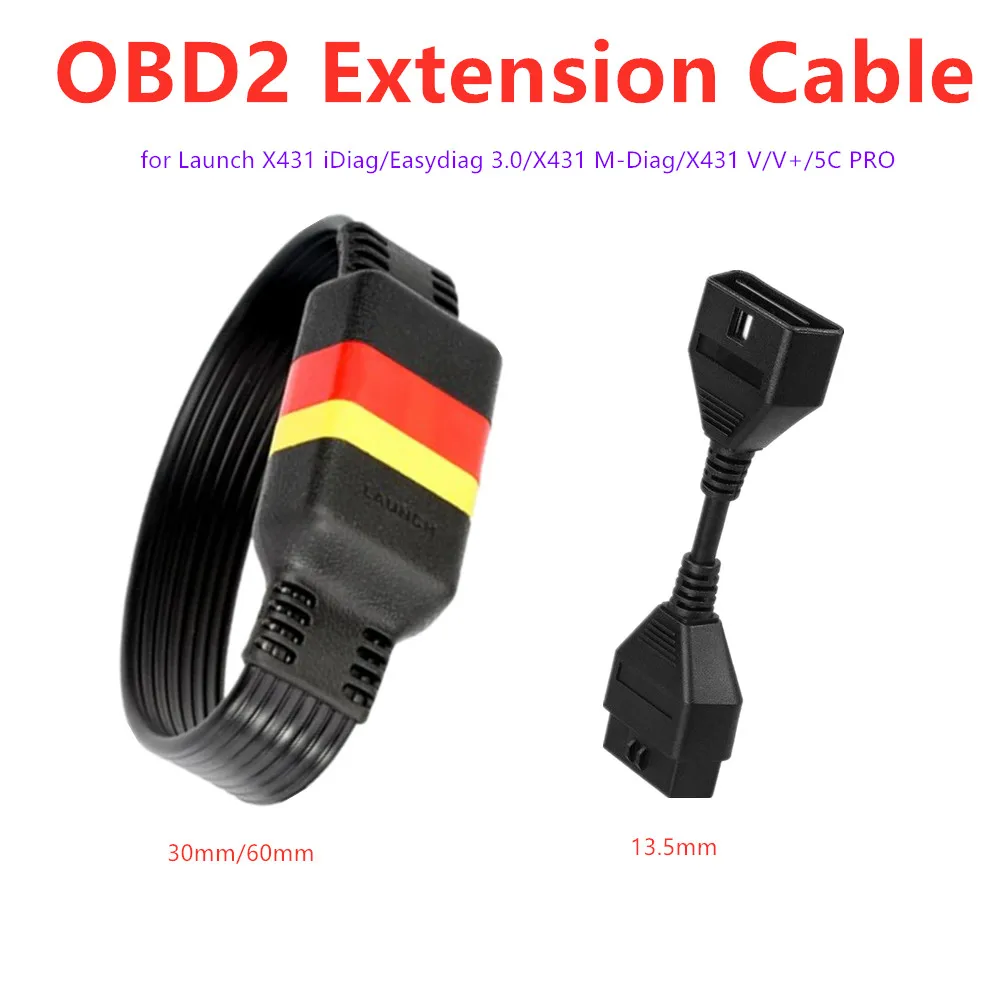 Obd2 Extension 16pin Cable For Launch X431 Idiag/easydiag 3.0/x431 M ...