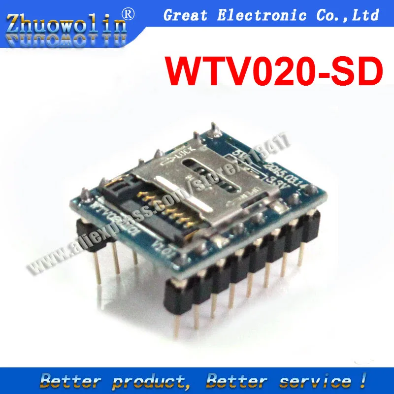 1pcs Mp3 Voice Module Sound Module Audio Player Sd Card Voice Module Wtv020 Sd Wtv020 Sd 16p In