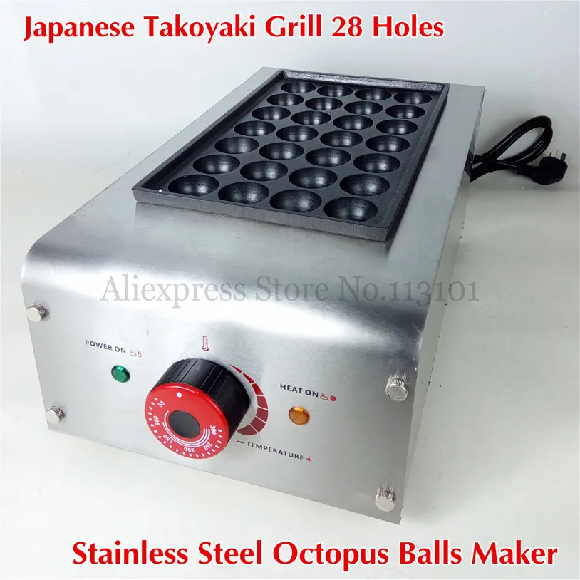 Octopus Balls Takoyaki Maker Stainless Steel Japanese Grill Octopus ...