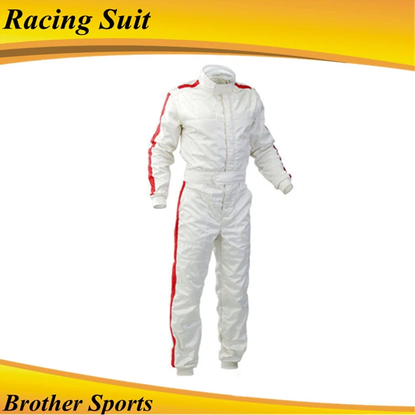 the latest TWO layer fireproof auto racing suit fia for men white color ...