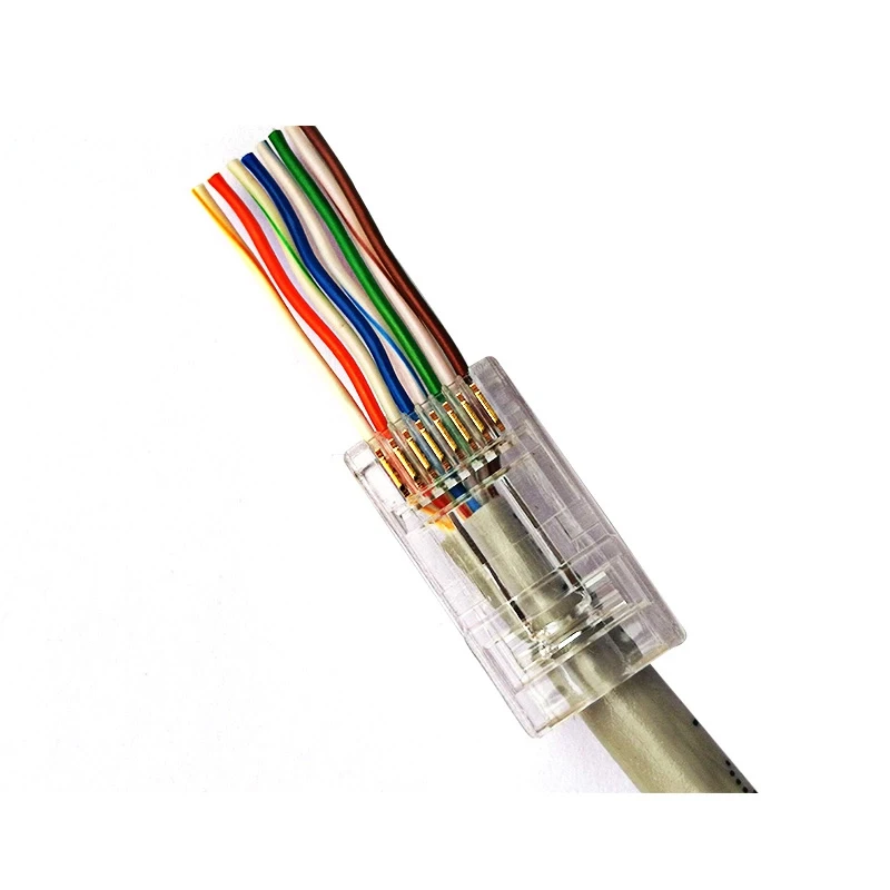 50/100pcs EZ RJ45 Cat5 UTP connector cat5e network connectors 8 Pin ...