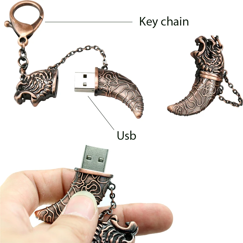 Pen Drive 64gb Metal Keychain 32gb 16gb 8gb 4gb Damascus Knife Dagger ...