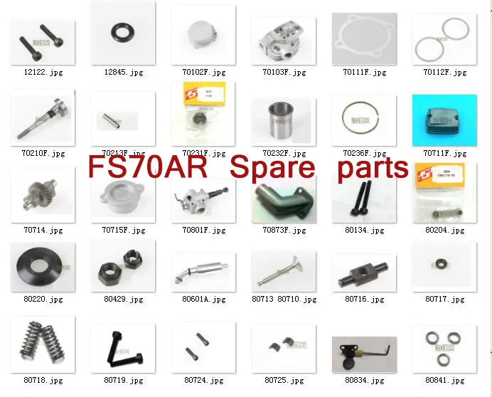 ASP four stroke engine FS70AR spare parts piston ring exhaust door ...