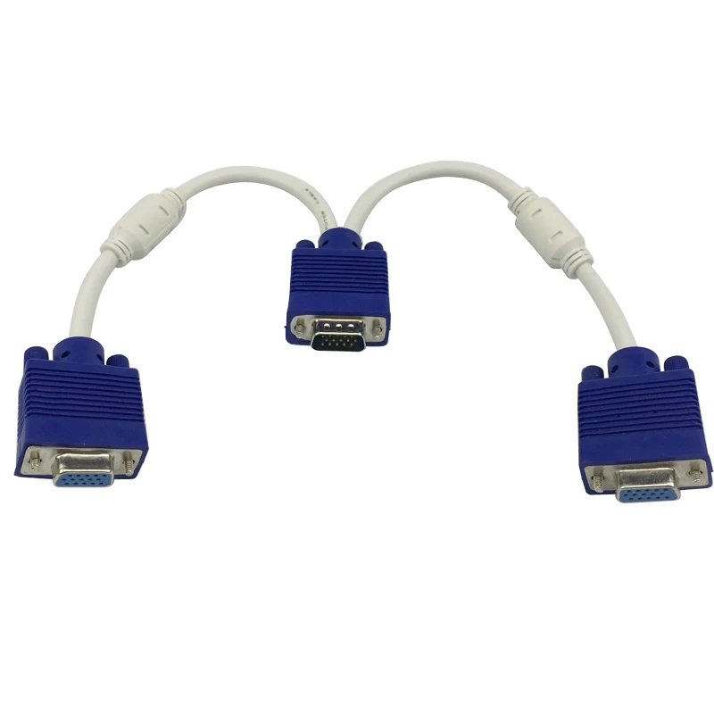 Cable divisor VGA 1 ordenador a doble 2 Monitor adaptador Y divisor VGA ...