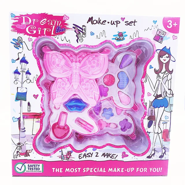 1 Set Butterfly Shape Kids Girls Makeup Tool Kit Toy Children Girls ...