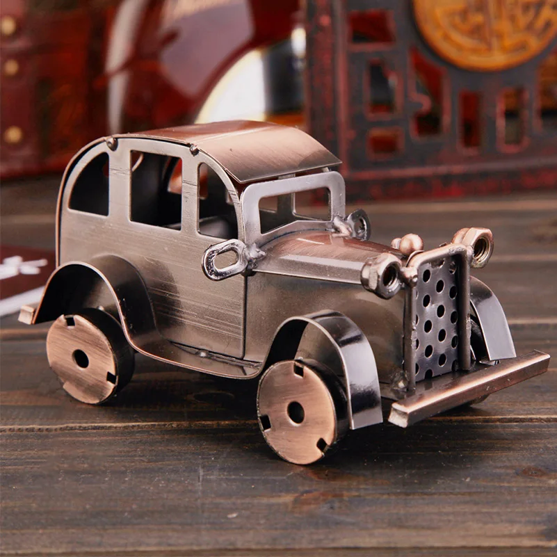 Delicate Classical Vintage Decor Figurine Metal Bubble Car Model ...
