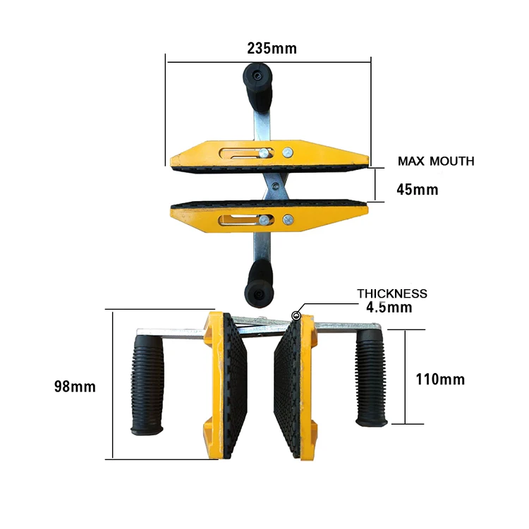 Magic clamp stone lifting carry slab granite scissor clamp - Stone Tech Inc