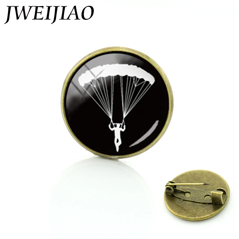 Skydiving Wear Pin Brooches Badge C 1071 Alloy Plated Round - AliExpress