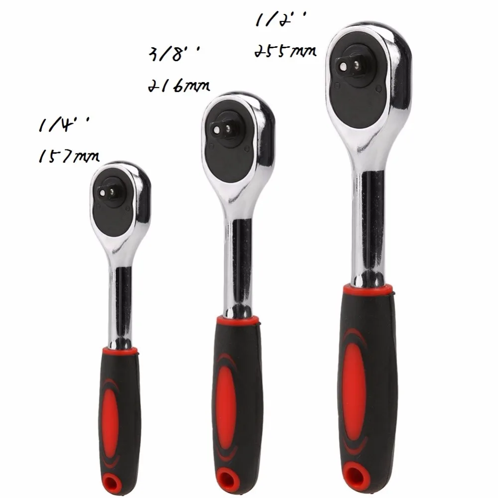 1 4 3 8 1 2 Cr V Steel Torque Ratchet Wrench 24 Teeth Auto Quick