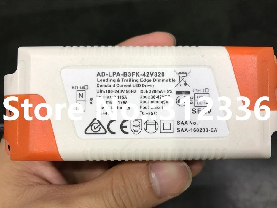 Free Shipping Power Supply Ad-lpa-b3fk-42v320 320ma 17w Dimmable Led ...