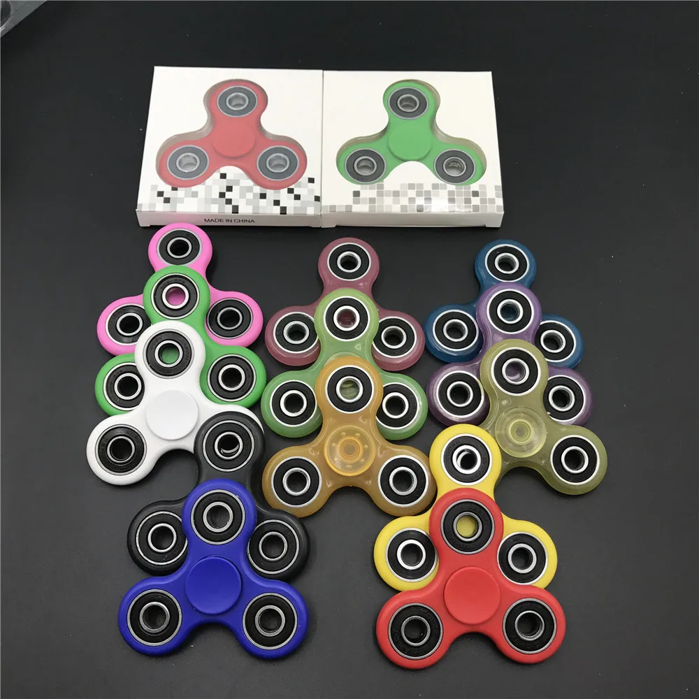 500pcs/lot Fidget Spinner ABS Finger Tri Spinner Fidget Toys Various ...
