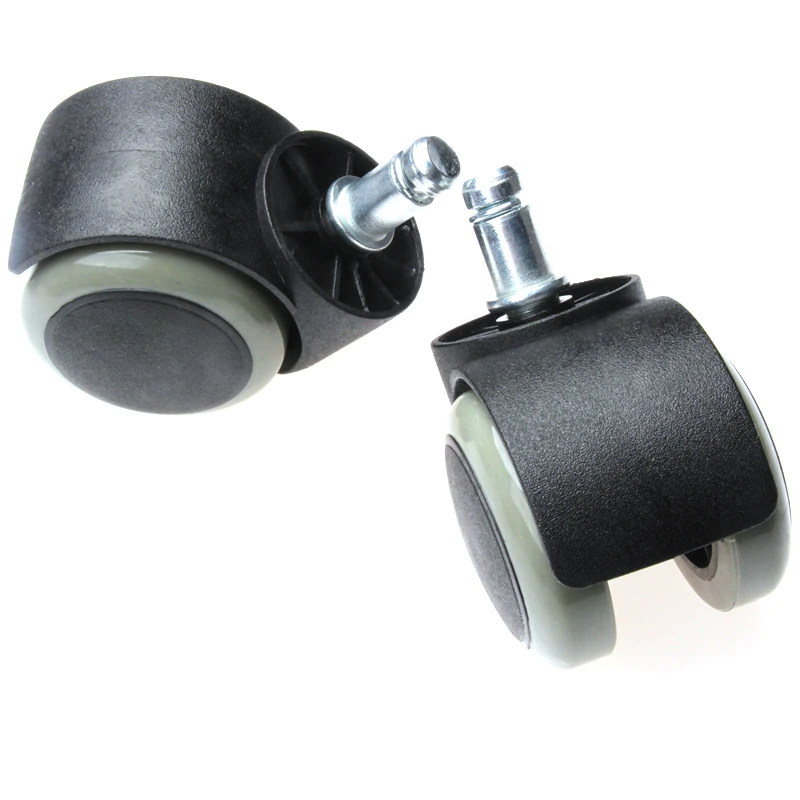 ZENHOSIT Inch 2" Plastic Caster 50MM Spring Swivel Wheels Black & Brown ...