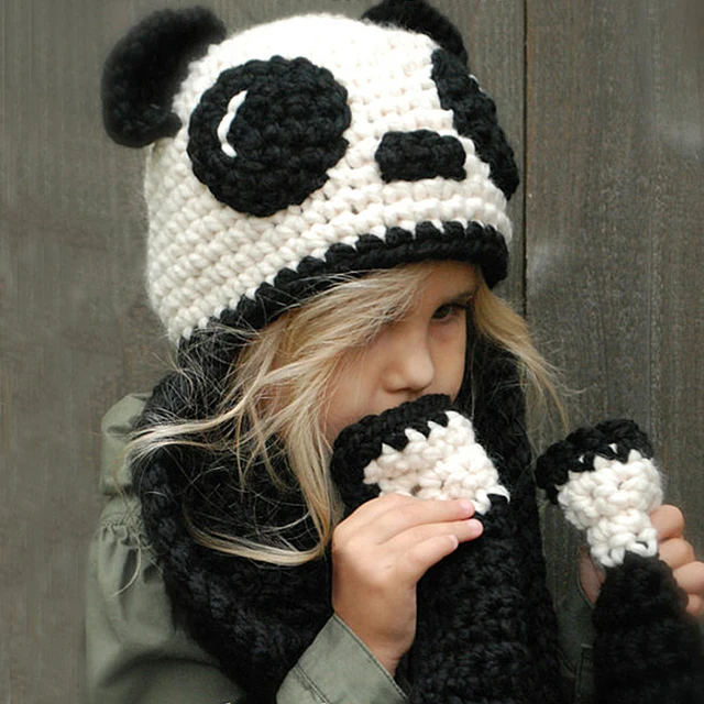 Crochet Panda Hat