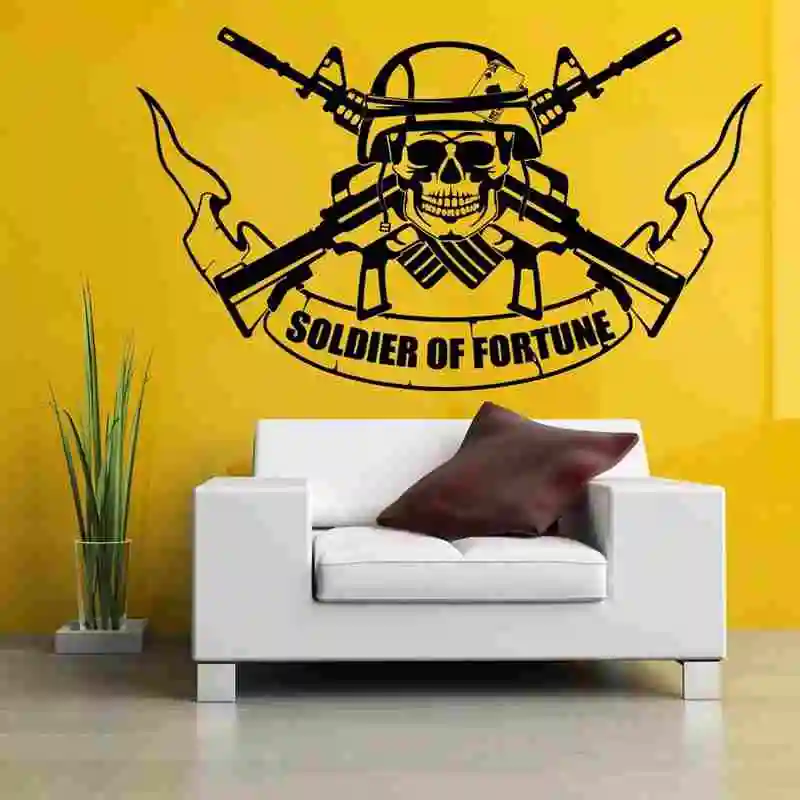 DCTAL Rifle Sticker Gun Decal Soldier Name Skull Posters Vinyl Wall ...