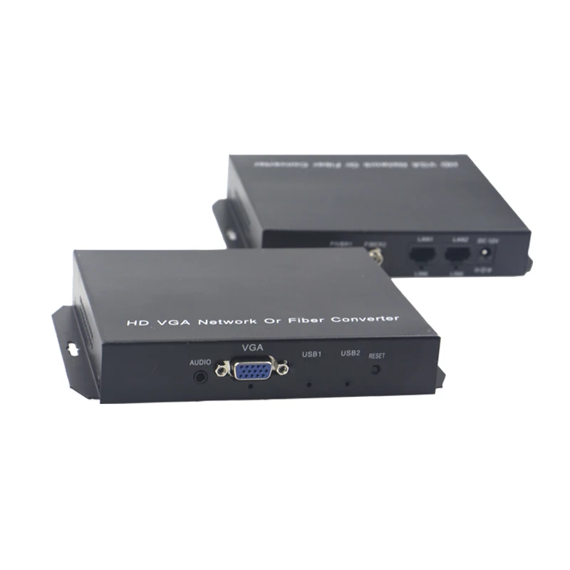 High Quality VGA Extender Optical fiber converters with Stereo 3.5mm ...