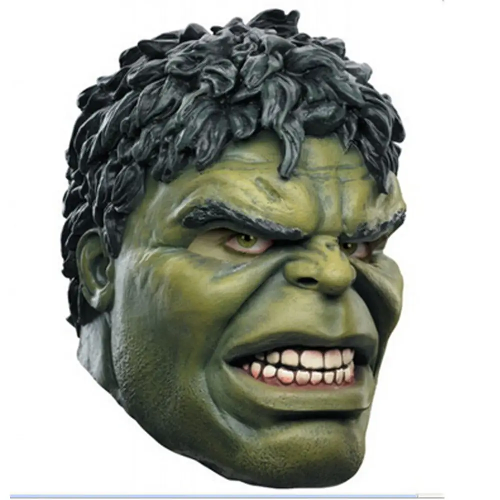 Adult Evil Latex Avengers Hulk Head Over The Head Rubber Mask Adult ...