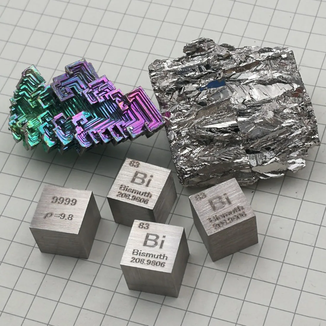 High Pure 10 x 10 x 10mm Wiredrawing Bismuth Cube Periodic Table Of ...