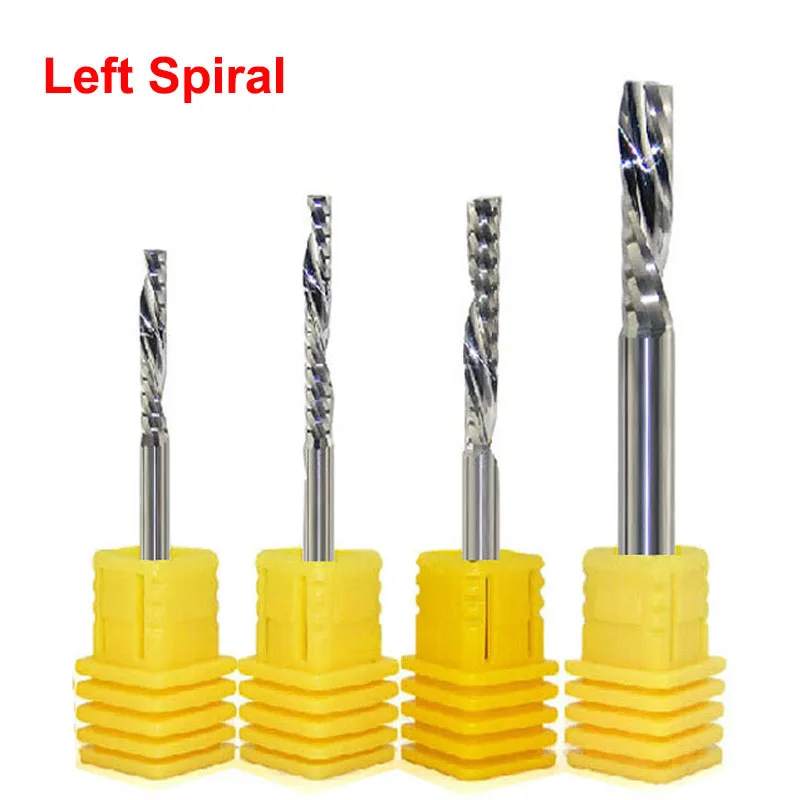 Left-Spiral-Milling-Cutter-3-175mm-4mm-6mm-8mm-Shank-1-Flute-Router-Bit ...